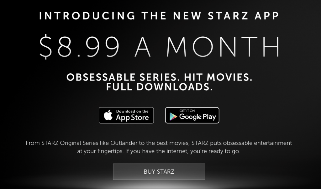 Premium STARZ TV Service Launches Stand-Alone App with Download Ability ...