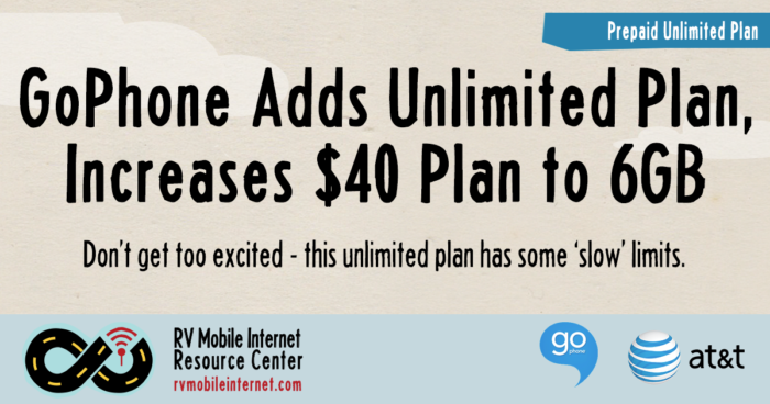 GoPhone Adds Unlimited Plan, Increases $40/Month plan to 6GB - Mobile ...