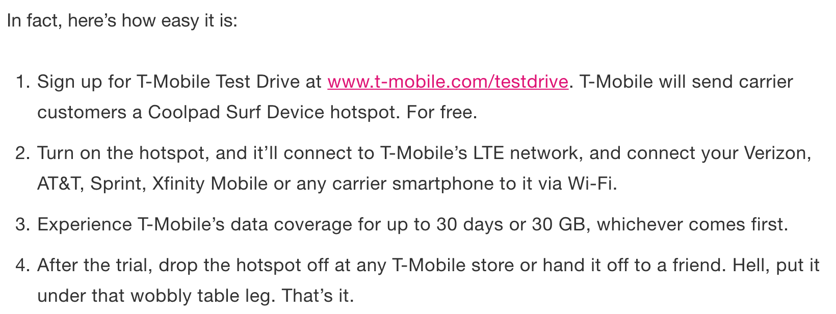 T-Mobile Announces Updated Test Drive Offer: 30GB/30Days of Data on a ...