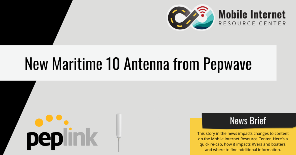 Peplink Introduces New Pepwave Maritime 10 Cellular Antenna - Mobile ...