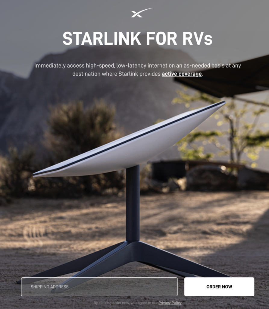 SpaceX Launches Official "Starlink For RVs" - Deprioritized Service ...