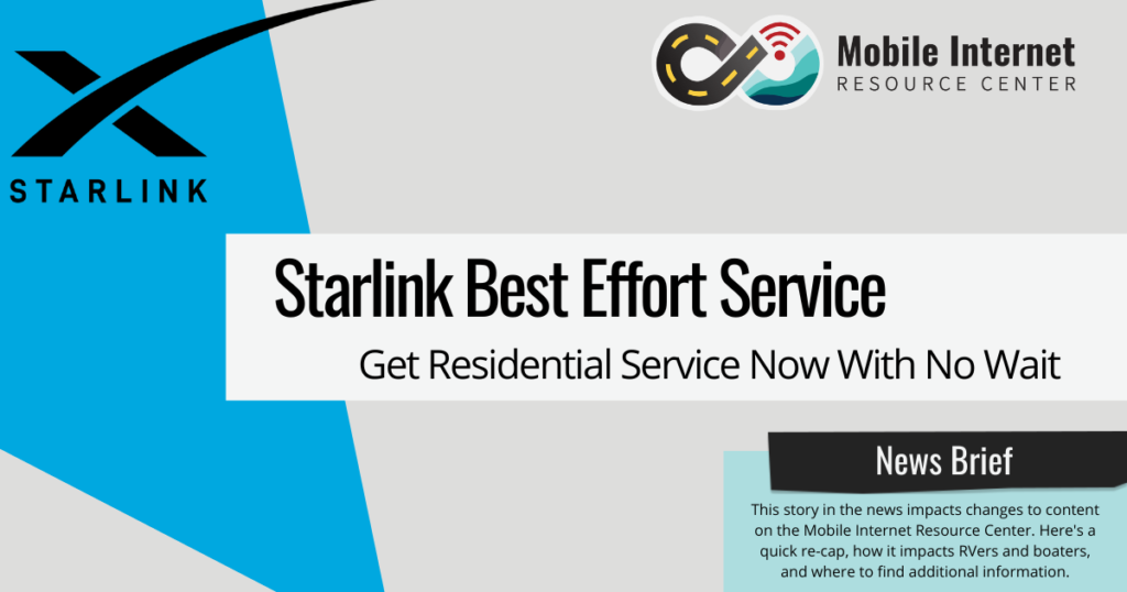 Starlink Introduces Best Effort Service - Mobile Internet Resource Center