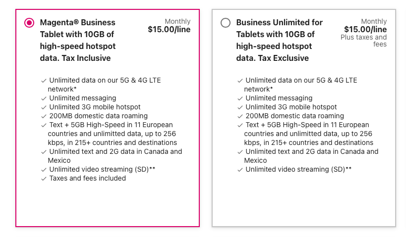 The T-Mobile Business $15/Month Unlimited Tablet Promotion Available ...