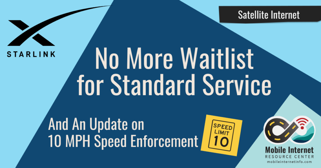 Starlink No Longer has a Waitlist for Standard Service, and 10 MPH ...
